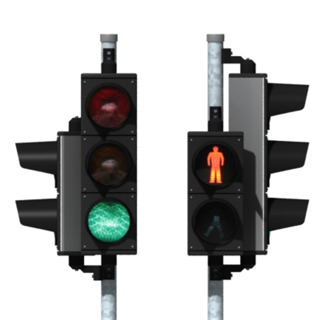 3d model traffic light