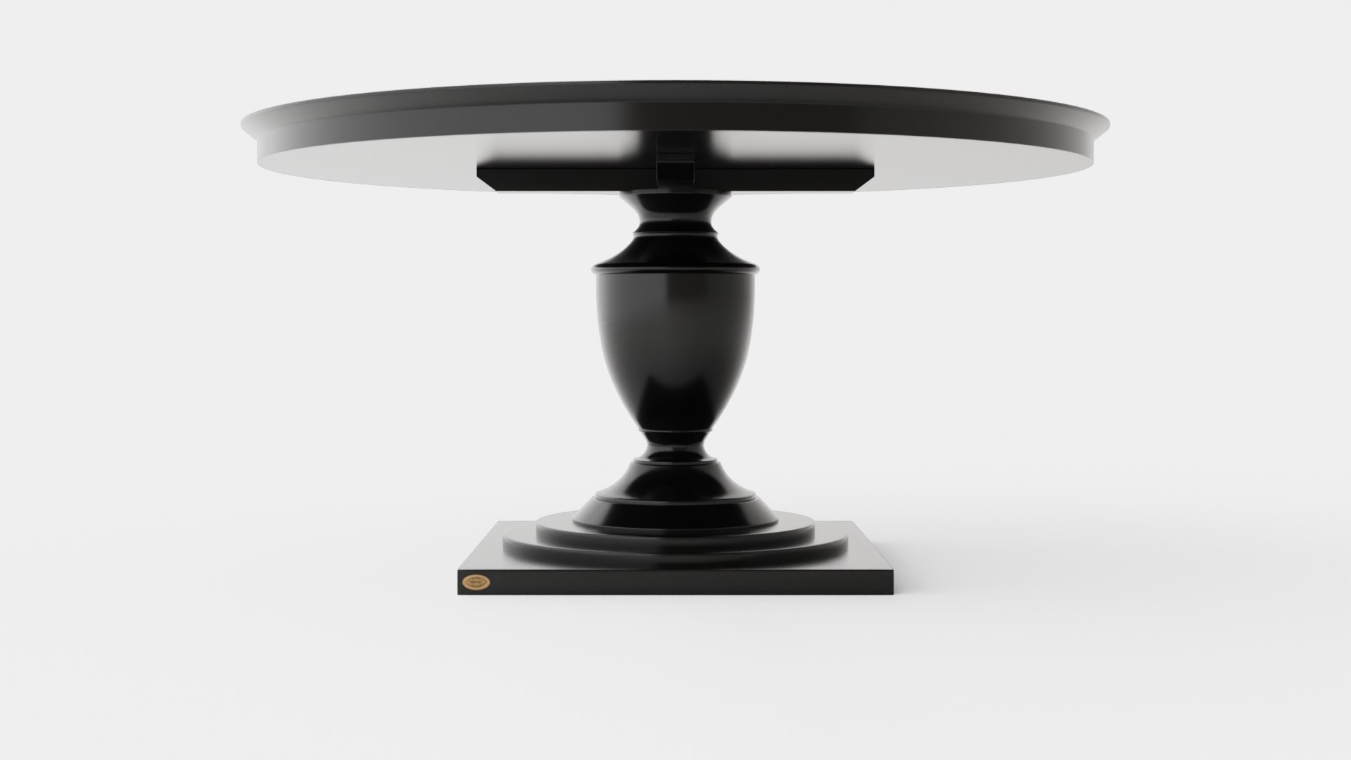 Bates Round Dining Table Black 3D Model - TurboSquid 2264330