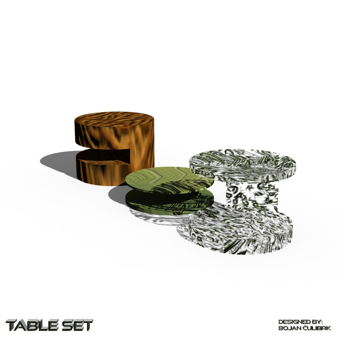 3d organic table set