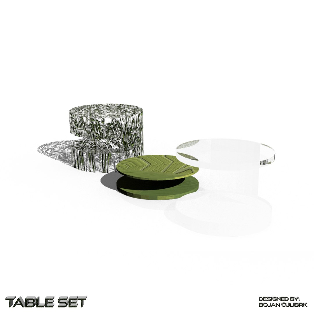 3d organic table set