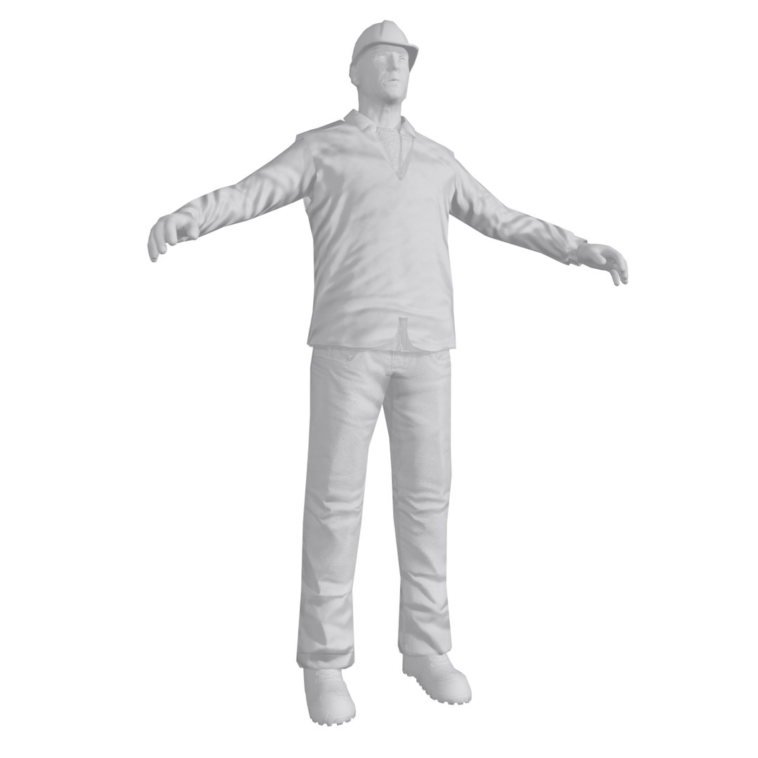 worker man 3d model