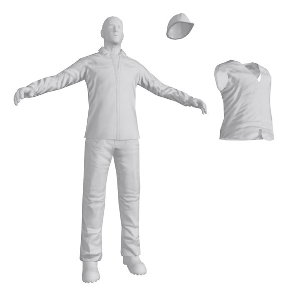 worker man 3d model