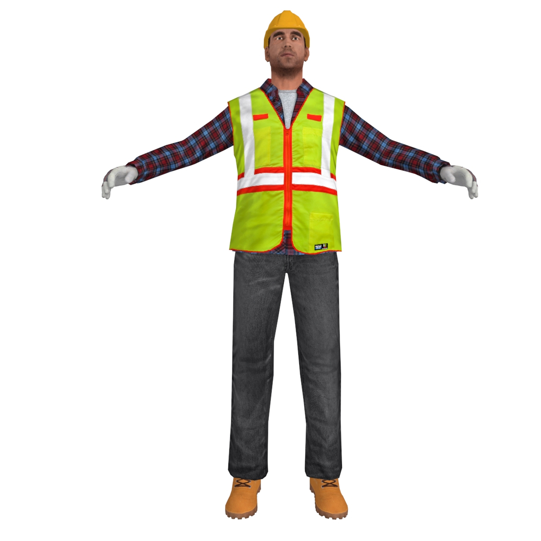 worker man 3d model