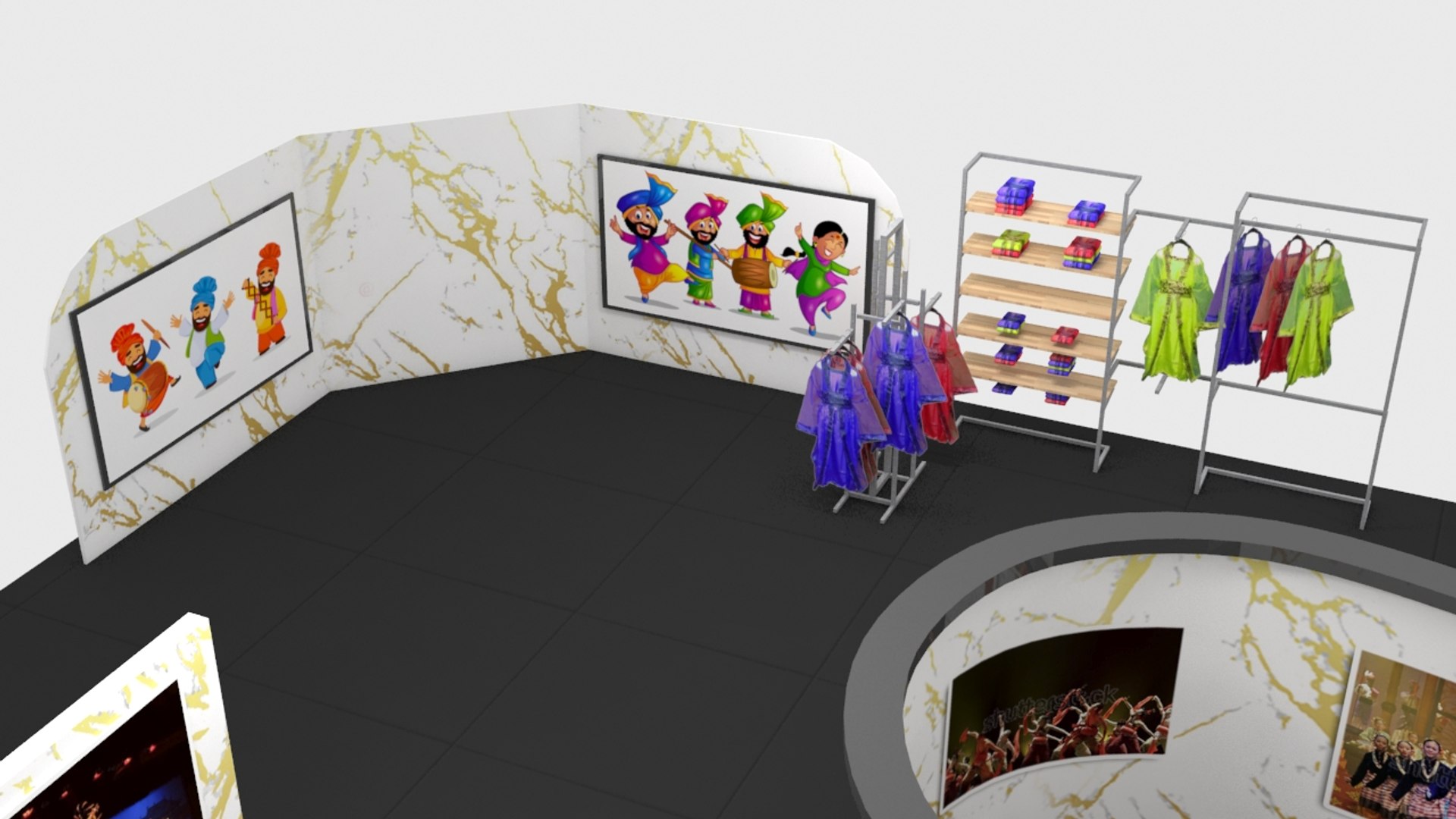 3D Traditional Art Exhibition Design - TurboSquid 1527063