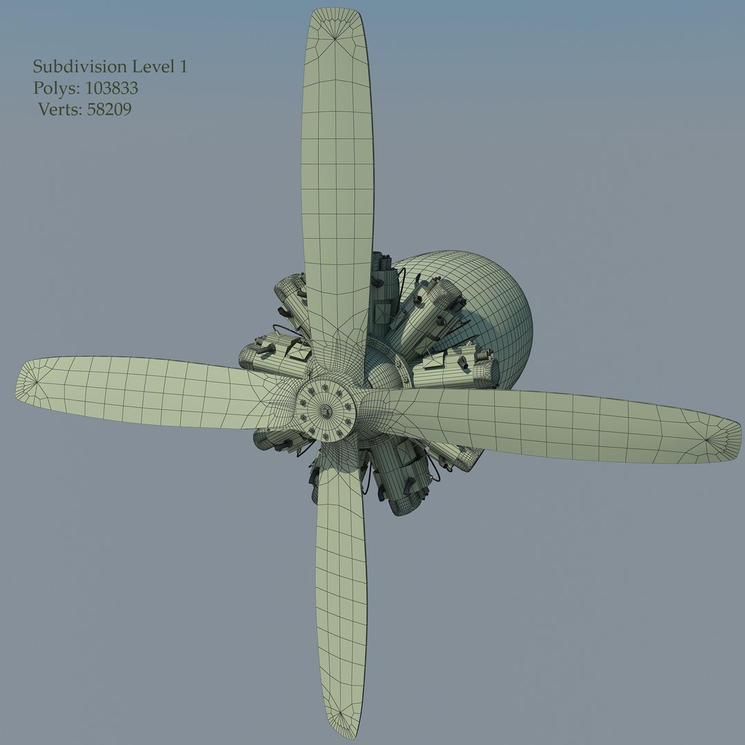 3D Motor Bristol Pegasus Radial Engine - TurboSquid 1449037