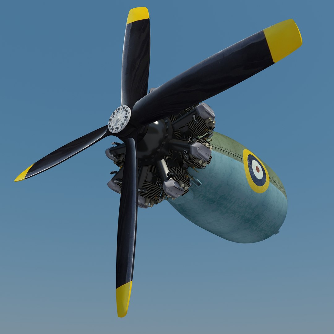 3D Motor Bristol Pegasus Radial Engine - TurboSquid 1449037
