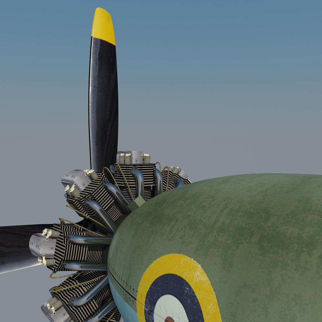 3D Motor Bristol Pegasus Radial Engine - TurboSquid 1449037