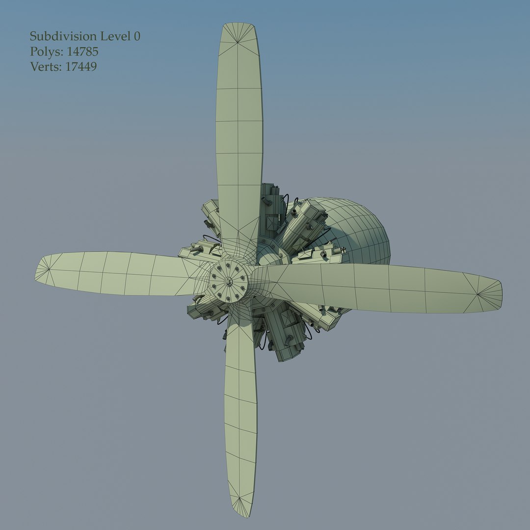 3D Motor Bristol Pegasus Radial Engine - TurboSquid 1449037