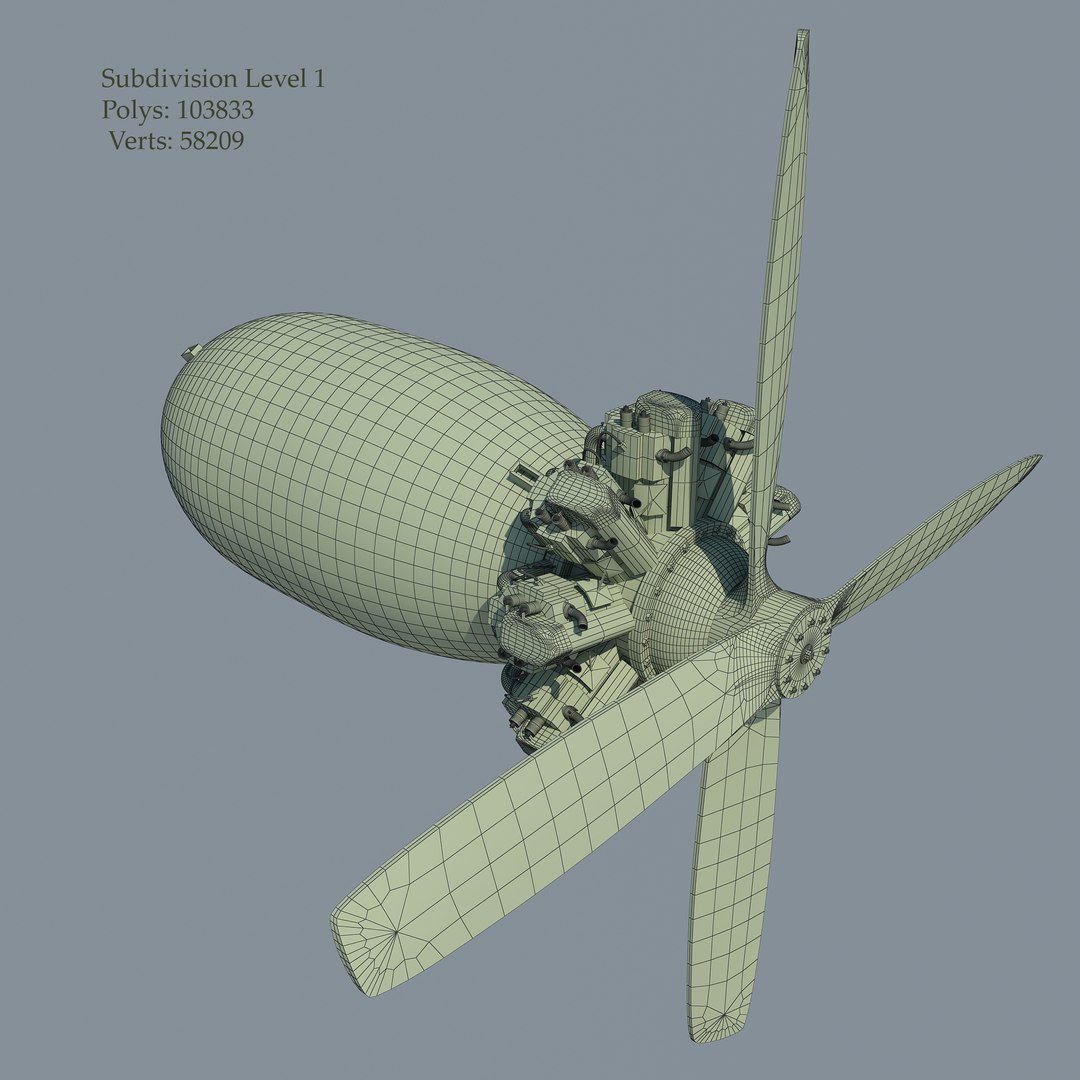 3D Motor Bristol Pegasus Radial Engine - TurboSquid 1449037