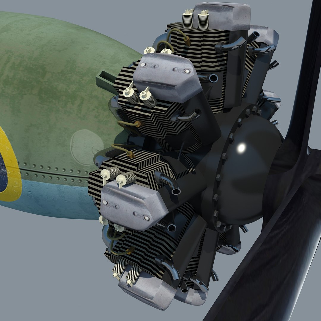 3D Motor Bristol Pegasus Radial Engine - TurboSquid 1449037