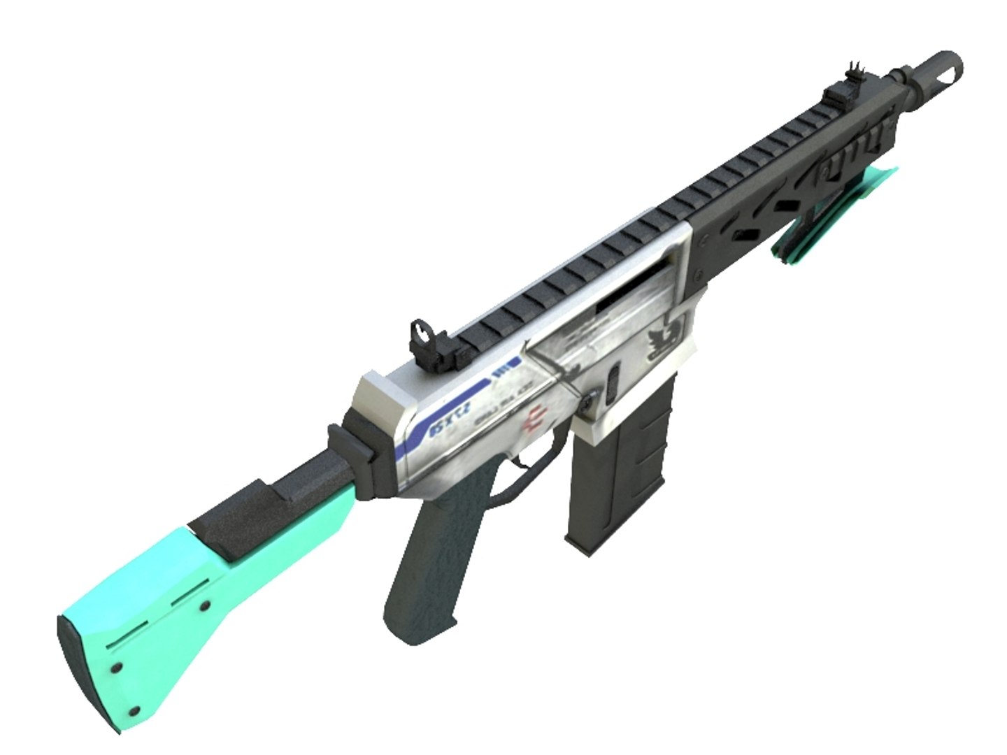 3ds max peacekeeper assault rifle gun