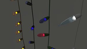 christmas lights 3d model