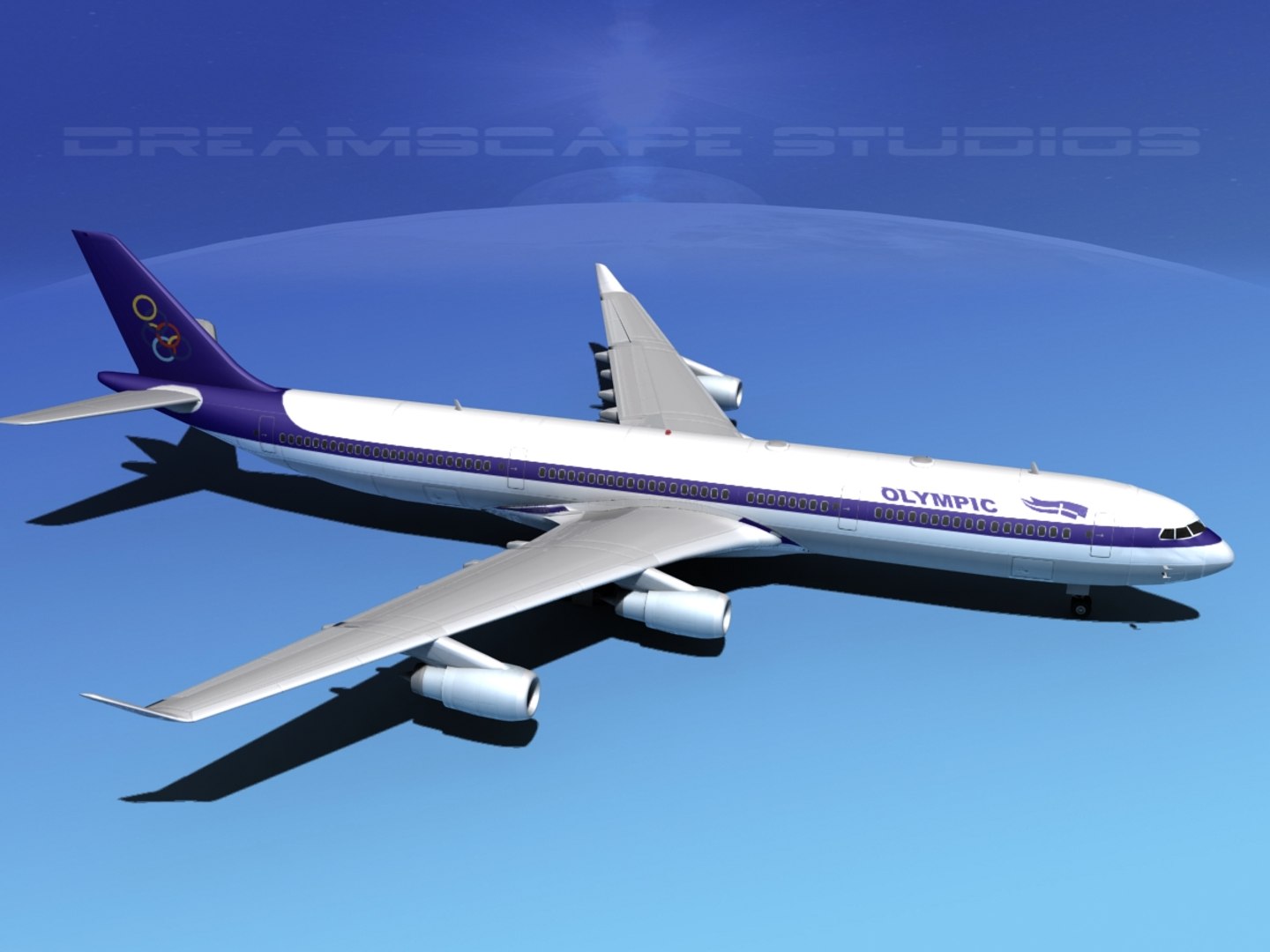 3d Model Of Airline A340-600 Airbus A340