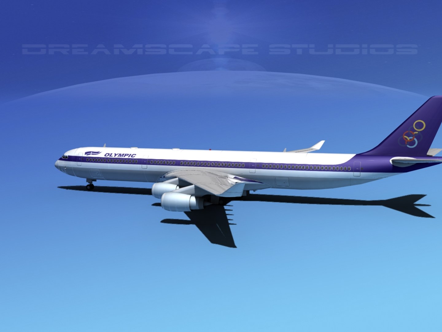 3d Model Of Airline A340-600 Airbus A340
