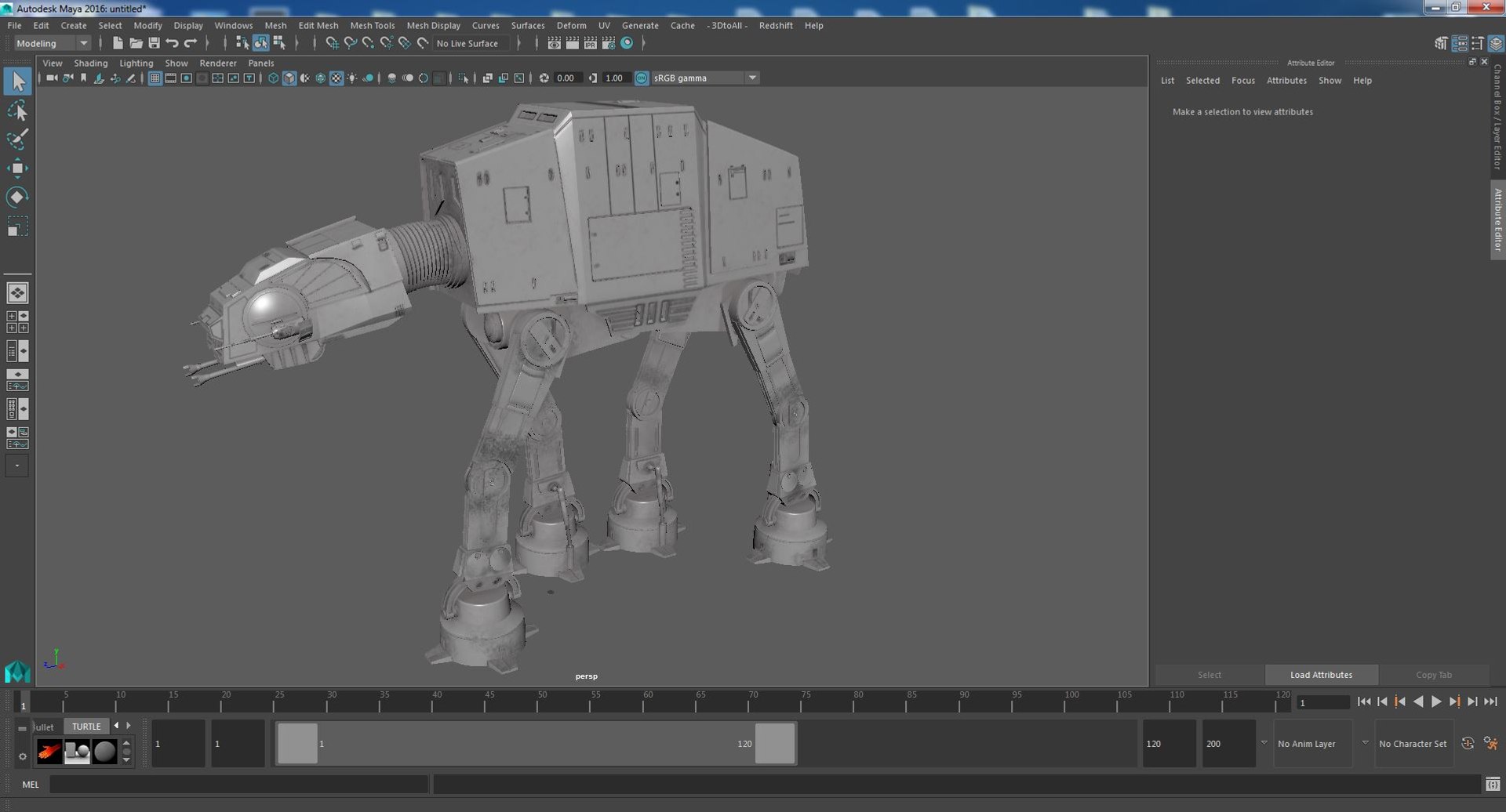 Walk AT-AT Star Wars 3D Model - TurboSquid 2108562