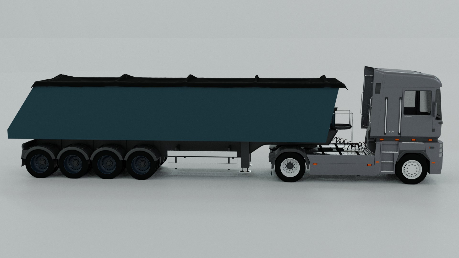 3D Model TRUCK Renault MAGNUM 520 Grain-trailerFOR SUBDIV - TurboSquid 2023313