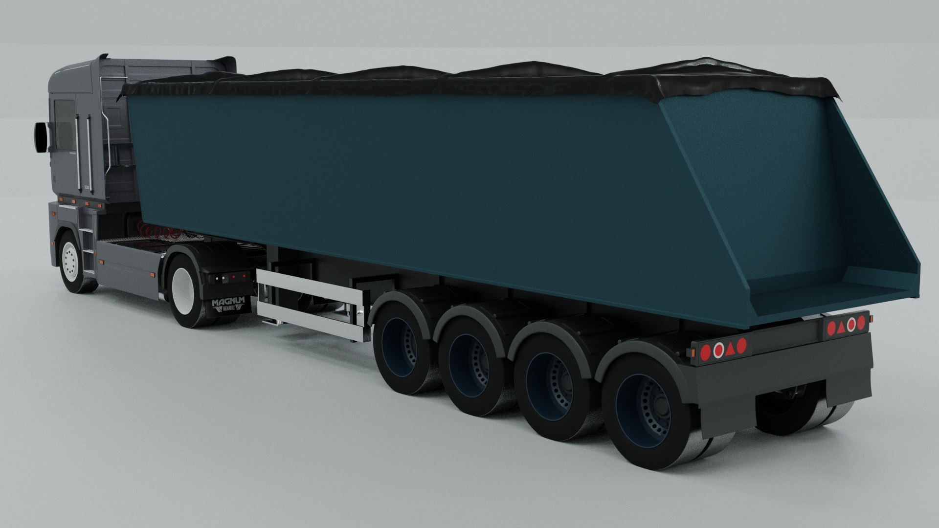 3D Model TRUCK Renault MAGNUM 520 Grain-trailerFOR SUBDIV - TurboSquid 2023313