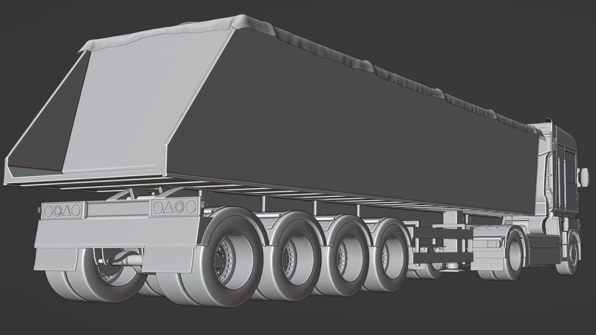 3D Model TRUCK Renault MAGNUM 520 Grain-trailerFOR SUBDIV - TurboSquid ...