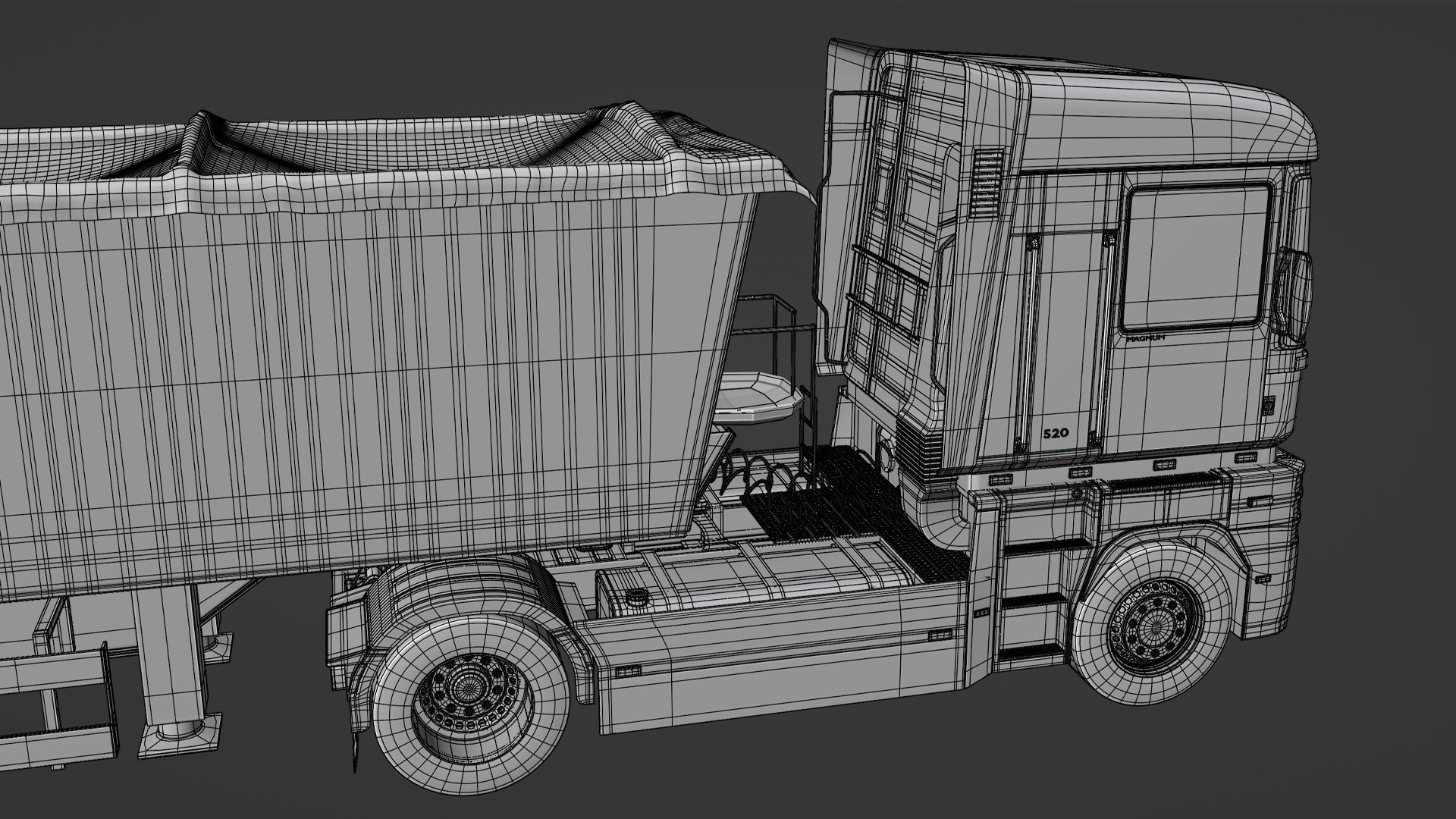 3D Model TRUCK Renault MAGNUM 520 Grain-trailerFOR SUBDIV - TurboSquid ...