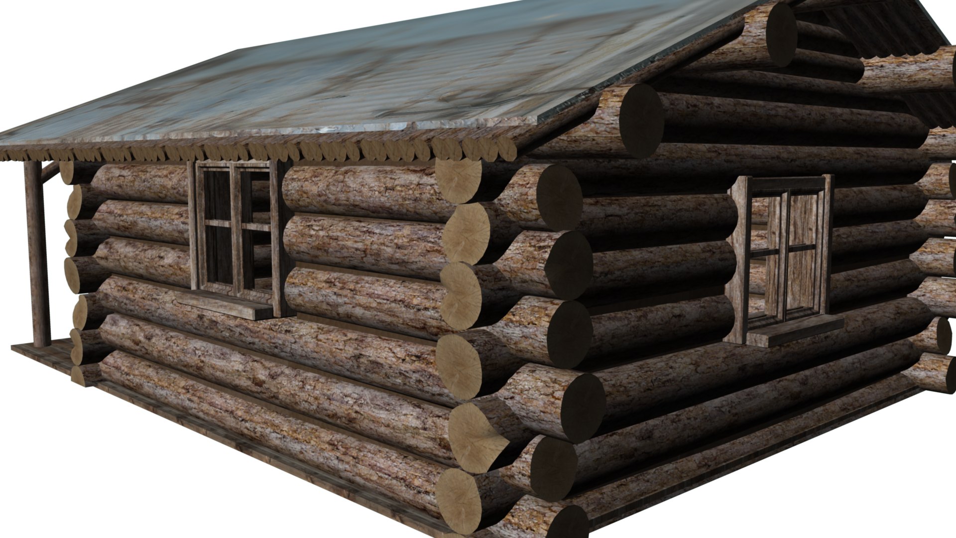 3d Model Of Log Cabin