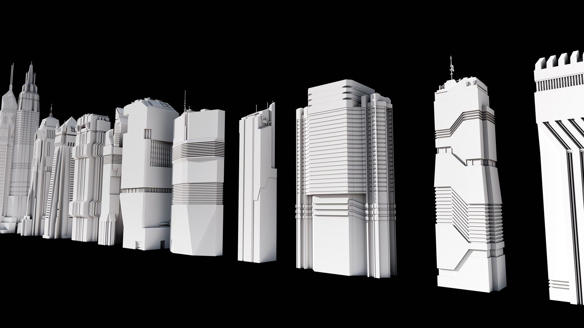 Buildings Tower Polys 3D Model - TurboSquid 1493397