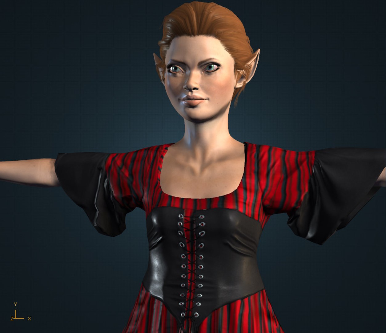 Female Elf 3d Model
