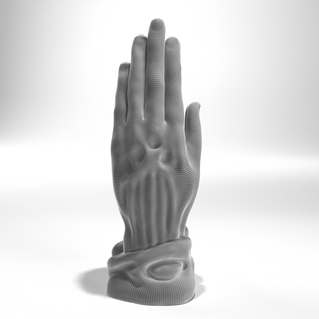 3d Hands Folded Prayer