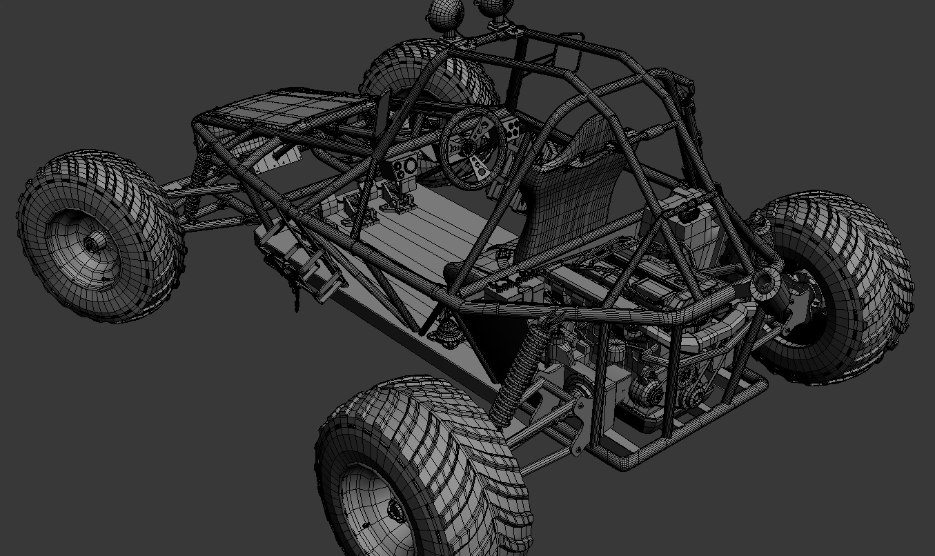 3d max buggy details car