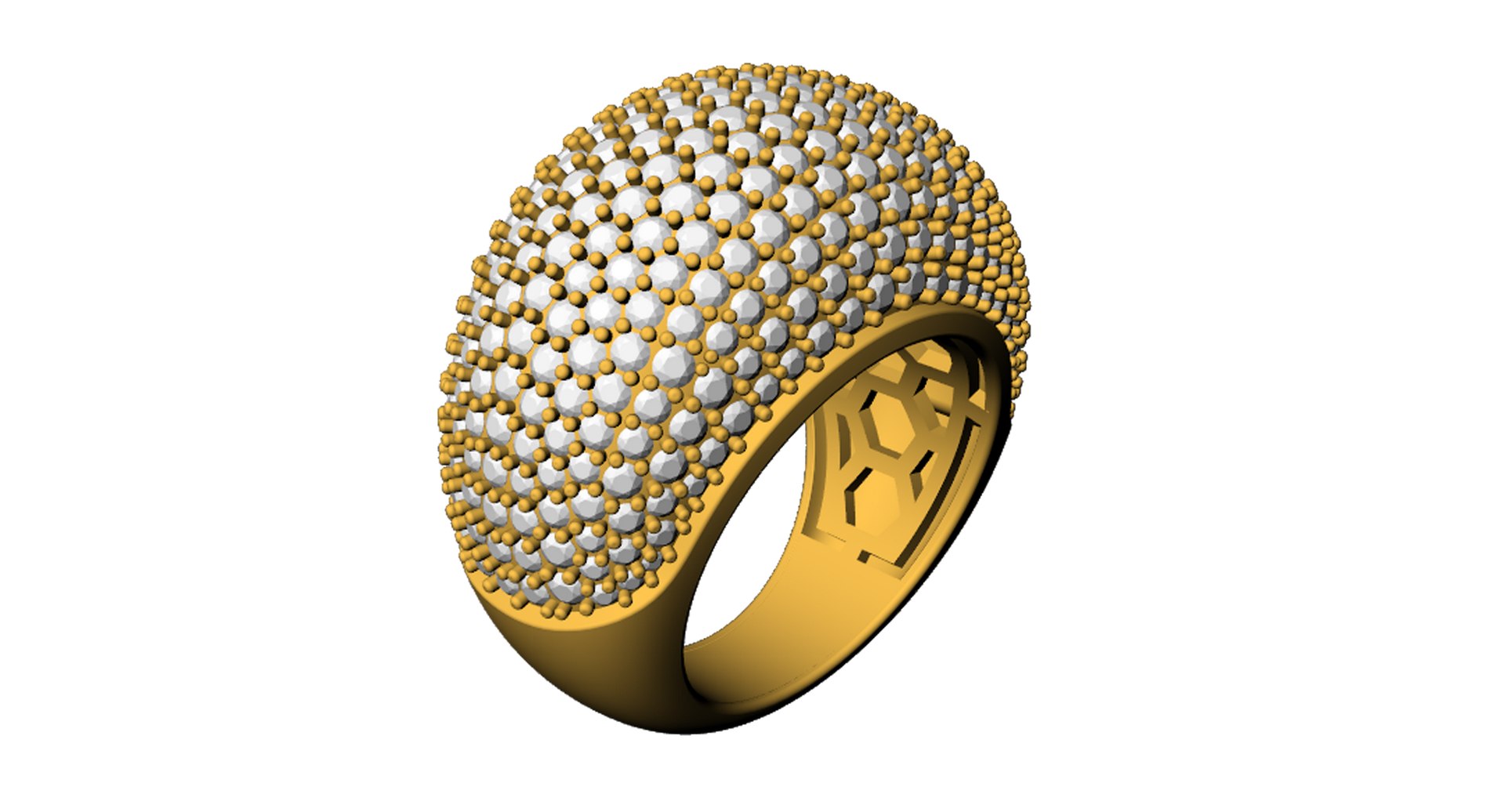 Pave Iced Out Hiphop Ring 3D Model - TurboSquid 1907168