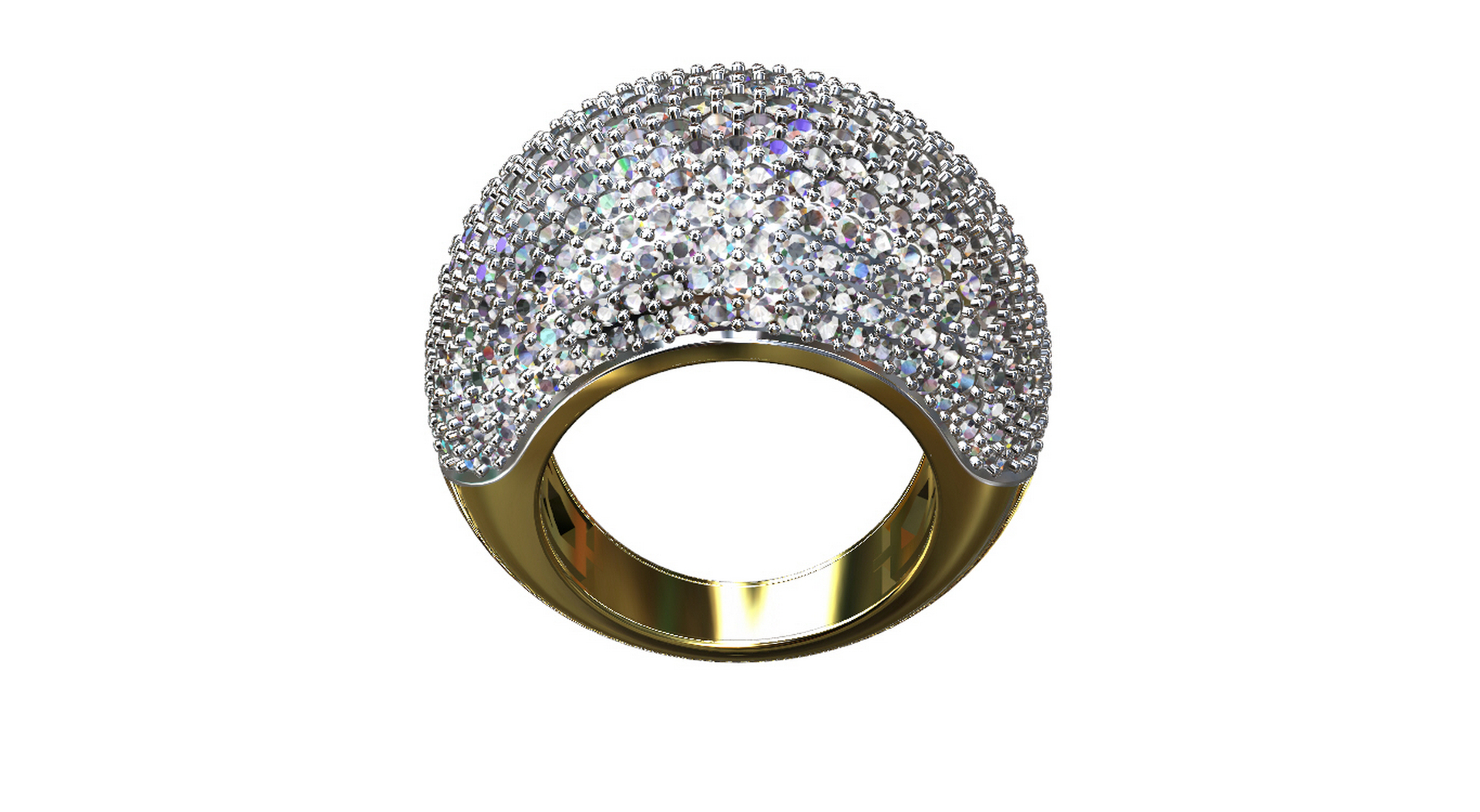 Pave Iced Out Hiphop Ring 3D Model - TurboSquid 1907168