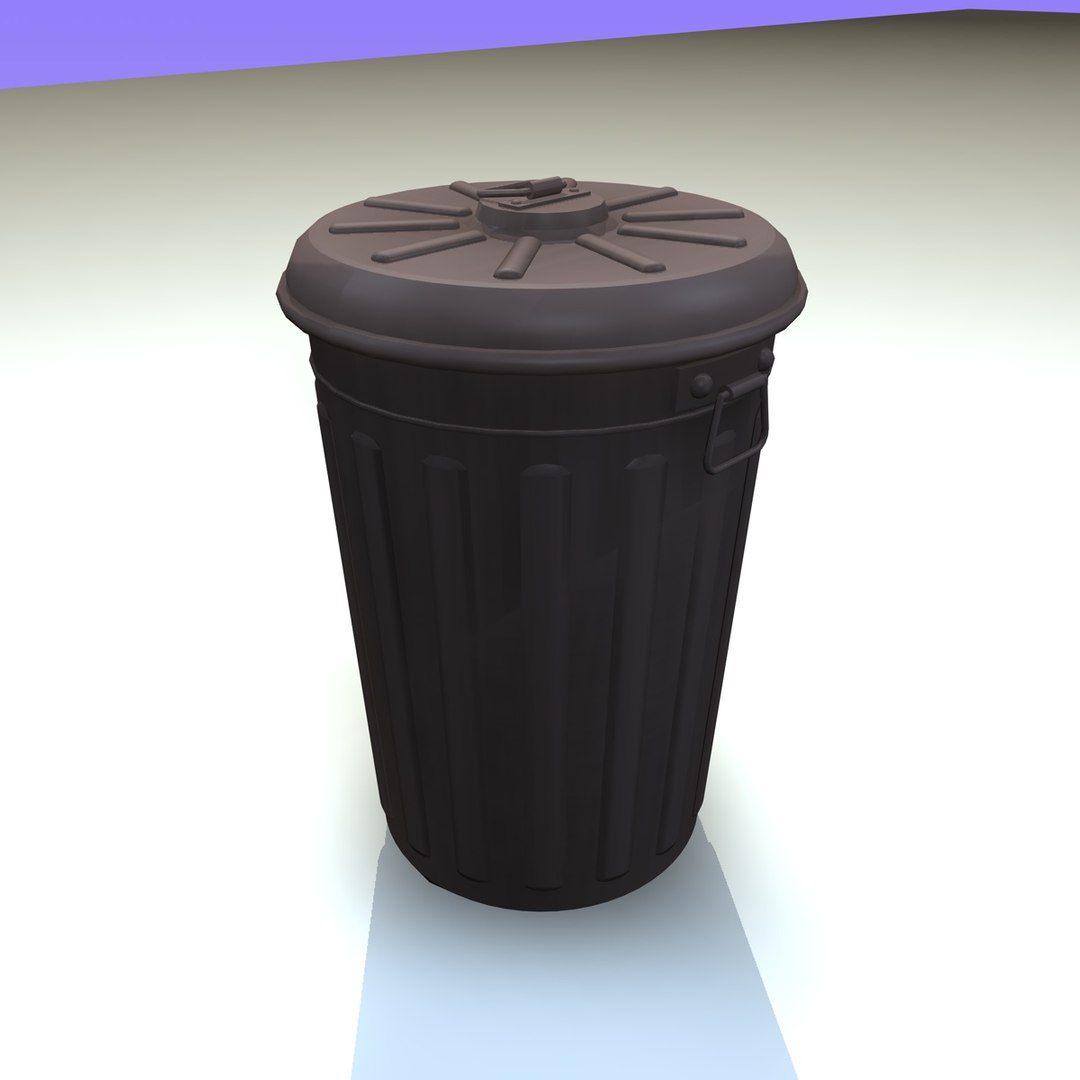 3d Plastic Trash Bin Model