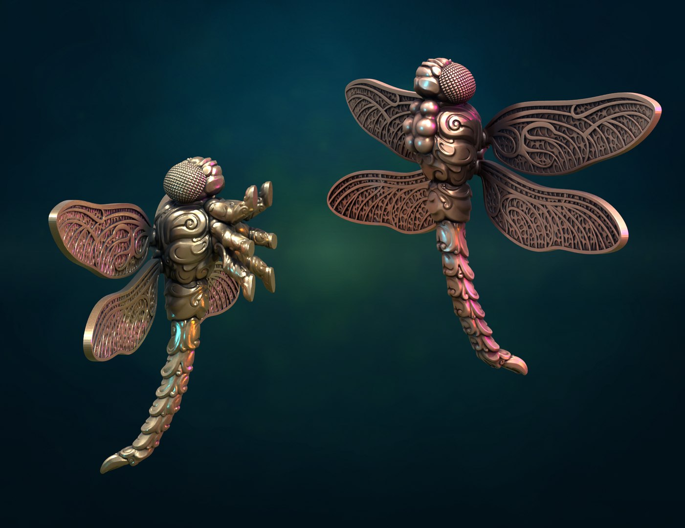 Dragonfly Sculpture 3D Model - TurboSquid 2278614