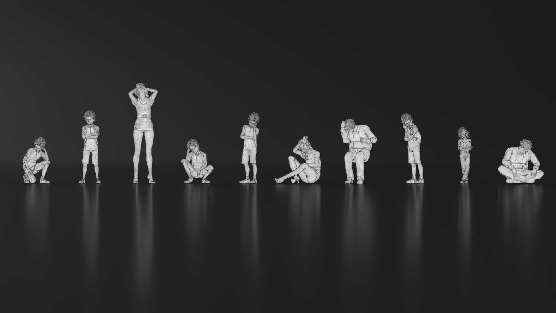 HD People 13 Sad 3D Model - TurboSquid 2103676