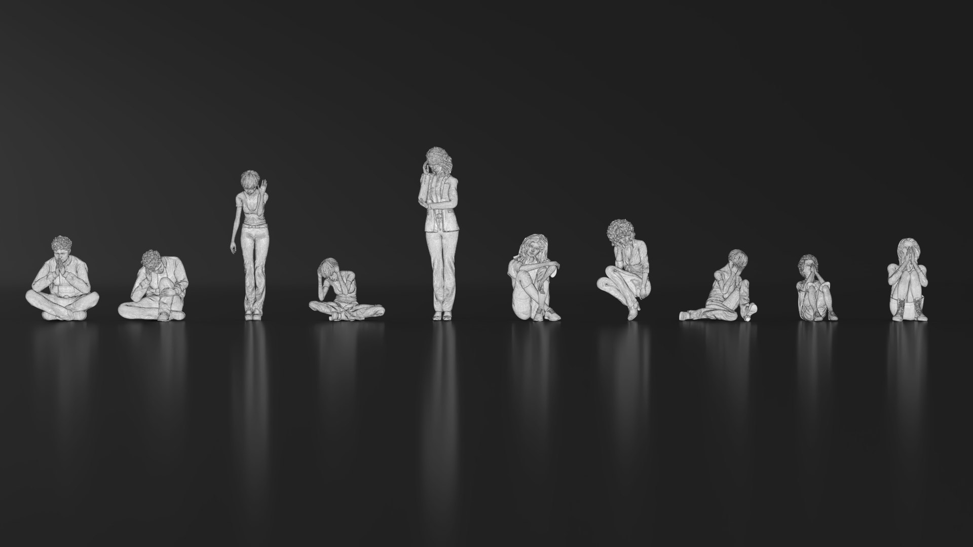 HD People 13 Sad 3D Model - TurboSquid 2103676