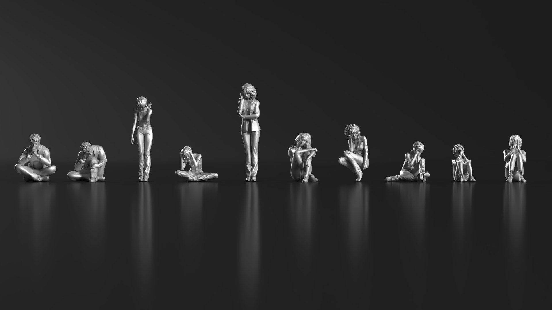 HD People 13 Sad 3D Model - TurboSquid 2103676