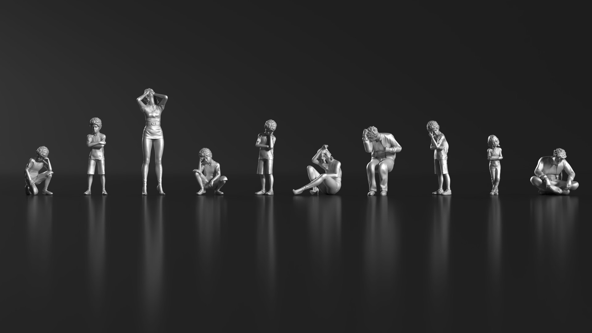 HD People 13 Sad 3D Model - TurboSquid 2103676