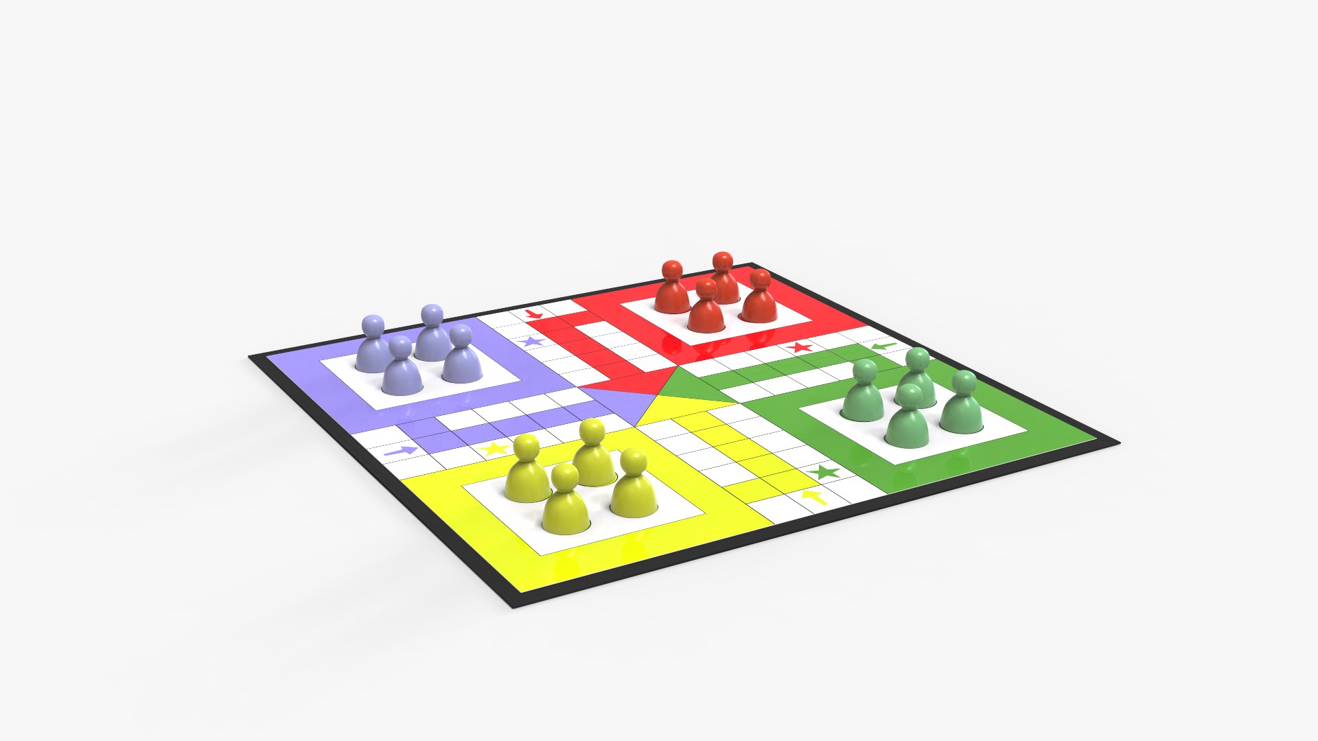 3D Ludo Board Game Model - TurboSquid 2063972