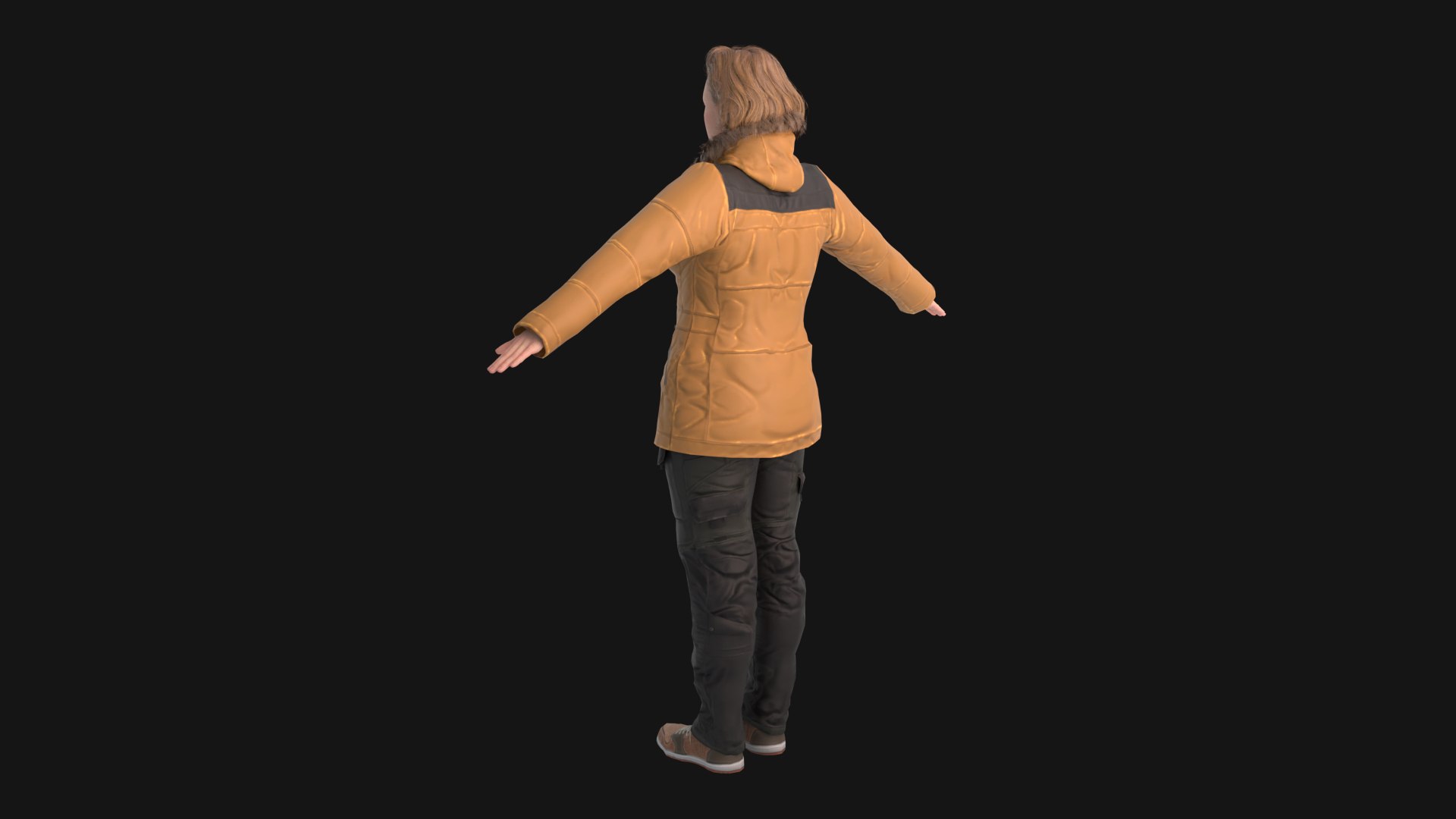 Pretty Woman In Down Jacket 3D Model - TurboSquid 2251488