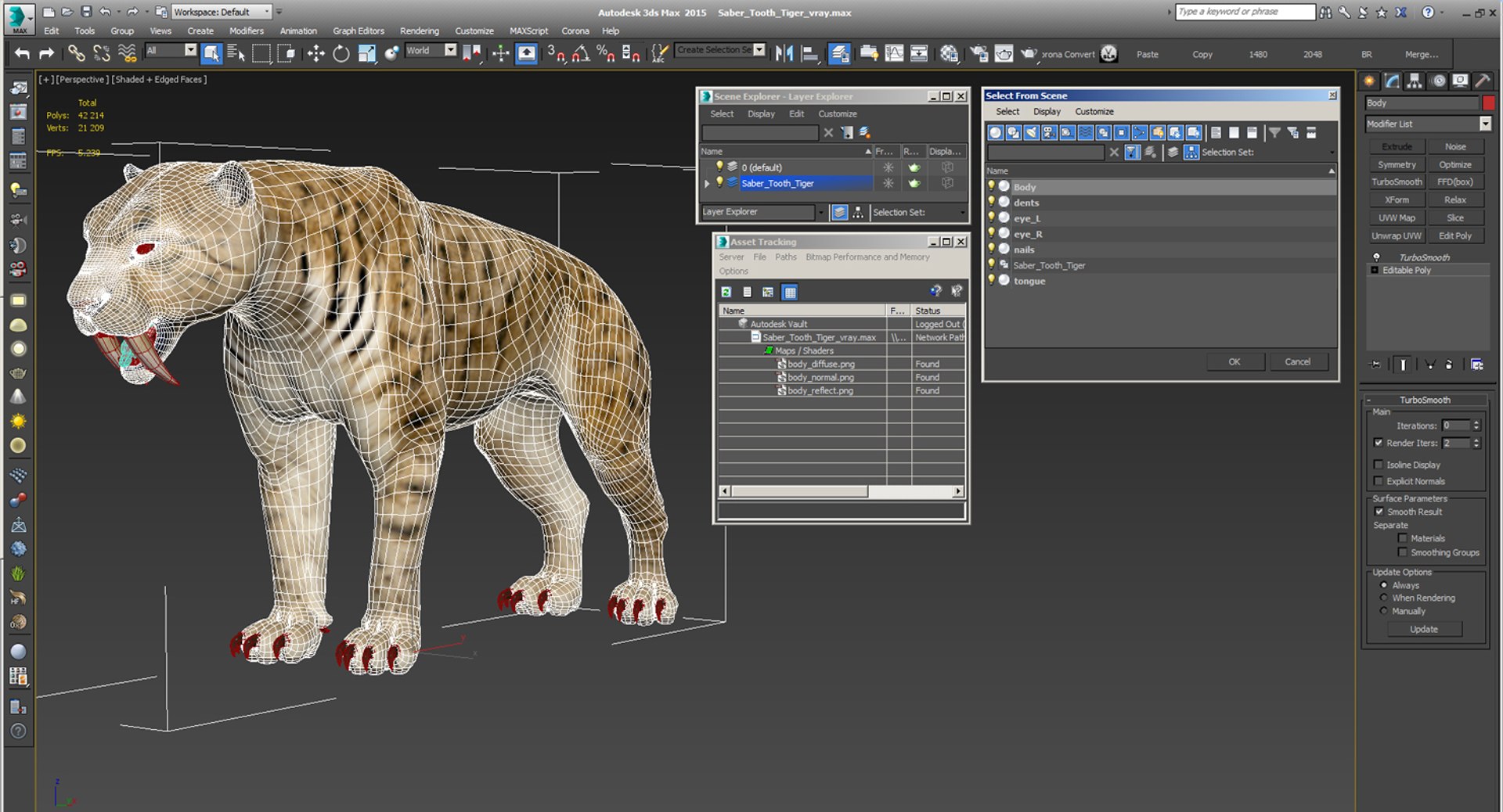 Saber Tooth Tiger 3D Model - TurboSquid 1329664