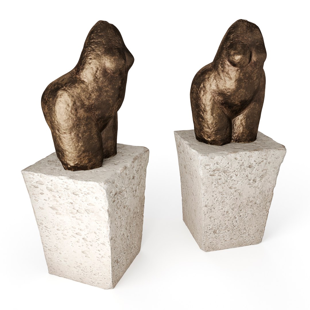 3D Primitive Figure Of Woman - TurboSquid 1951029