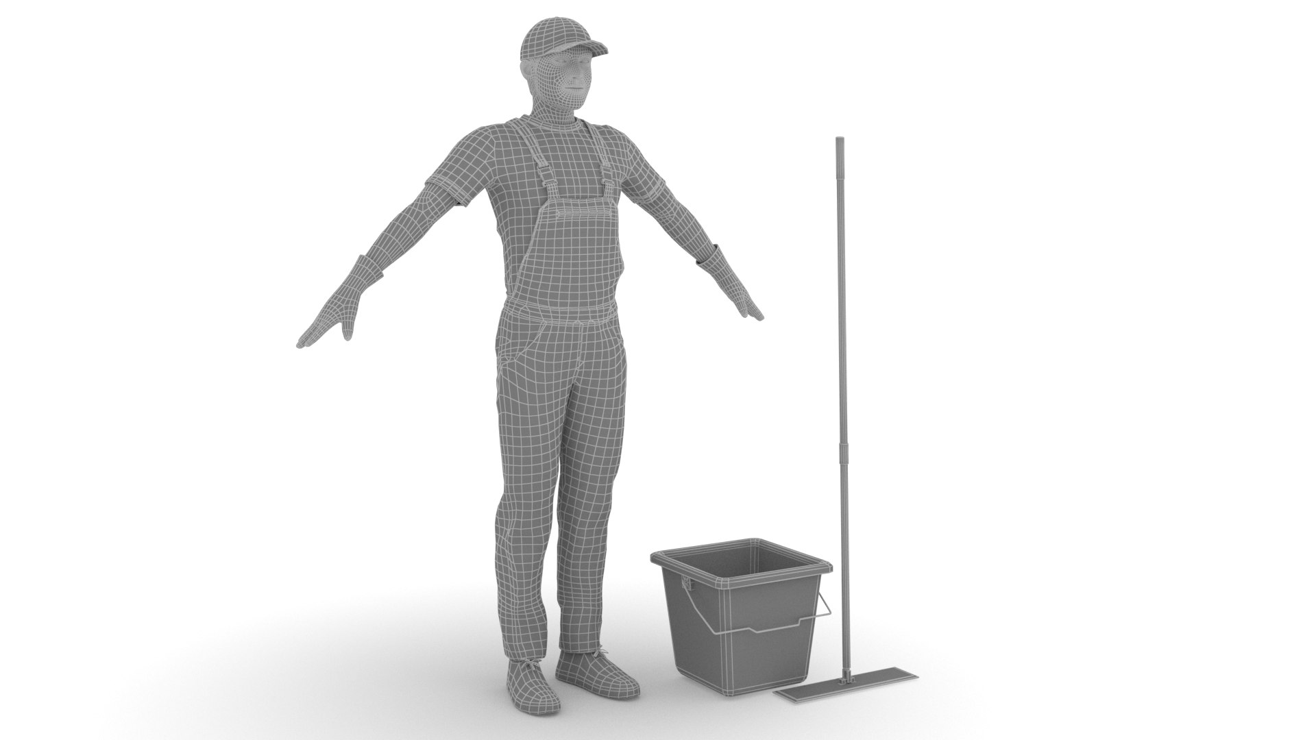 Cleaner Male Worker 3D Model - TurboSquid 1842811