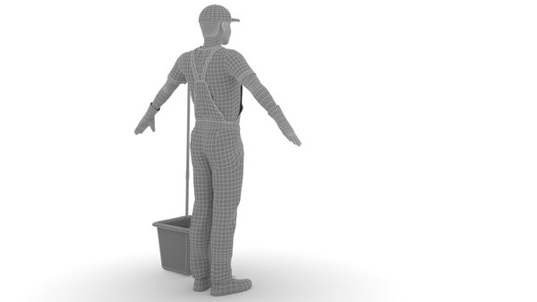 Cleaner Male Worker 3D model - TurboSquid 1842811