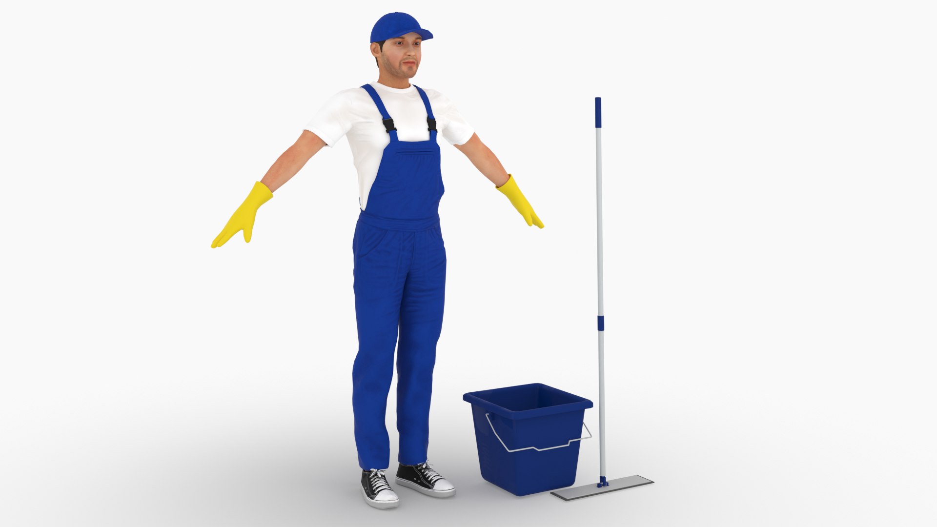 Cleaner Male Worker 3D Model - TurboSquid 1842811