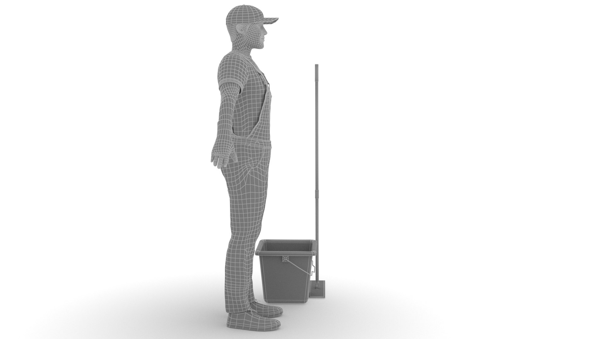 Cleaner Male Worker 3D Model - TurboSquid 1842811