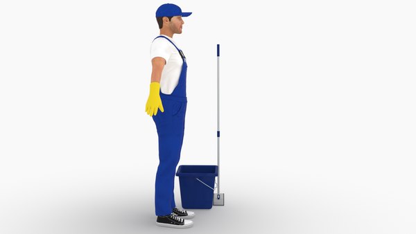 Cleaner Male Worker 3D model - TurboSquid 1842811