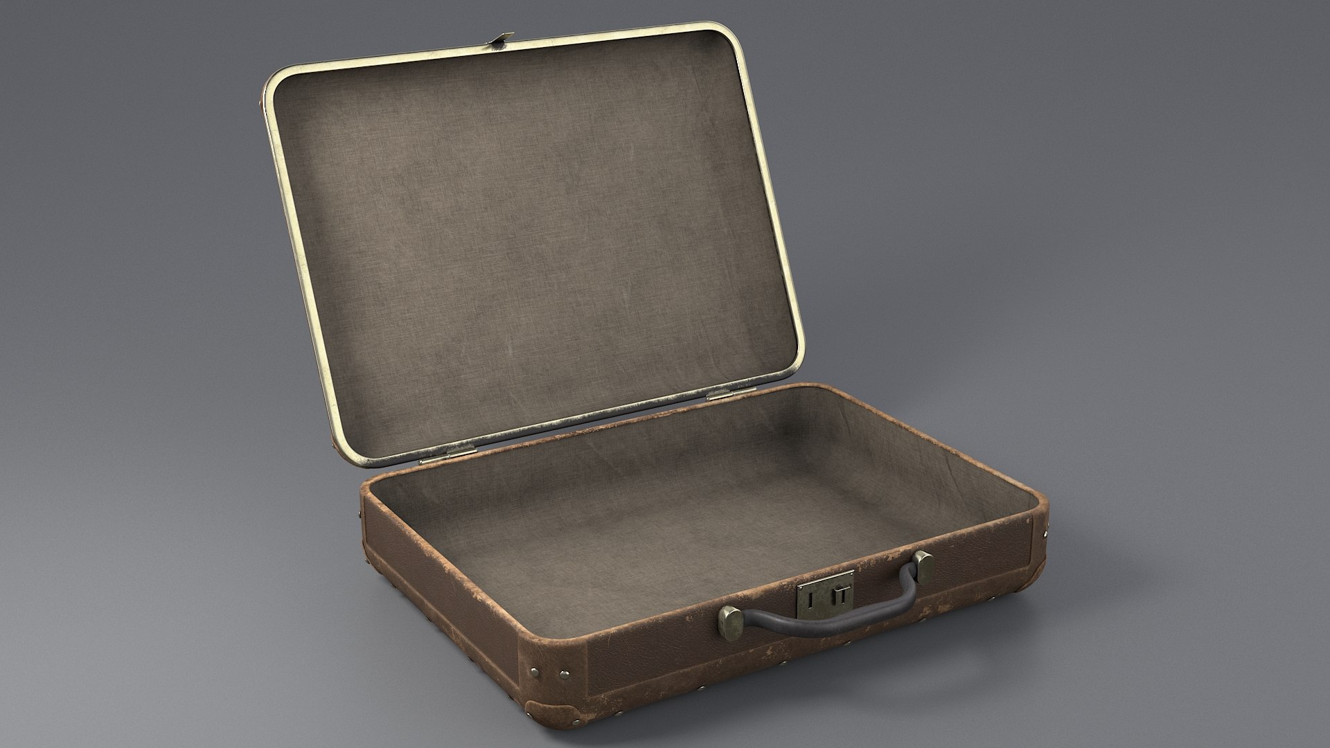 3d Model Old Retro Suitcase