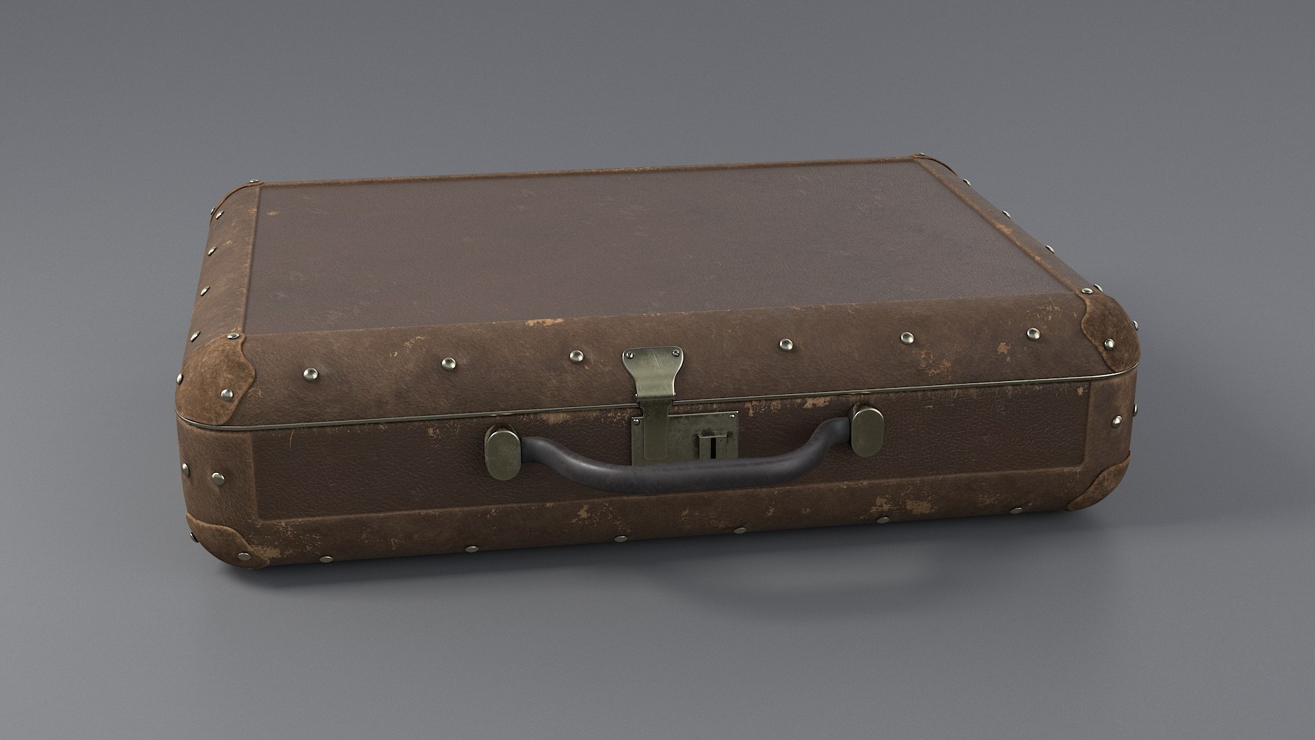 3d Model Old Retro Suitcase