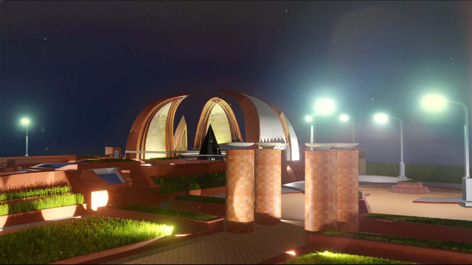 3D Model Pakistan Monument - TurboSquid 2104576