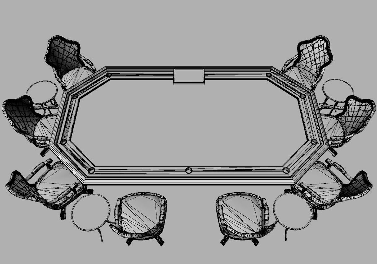 Poker Table 3d Model