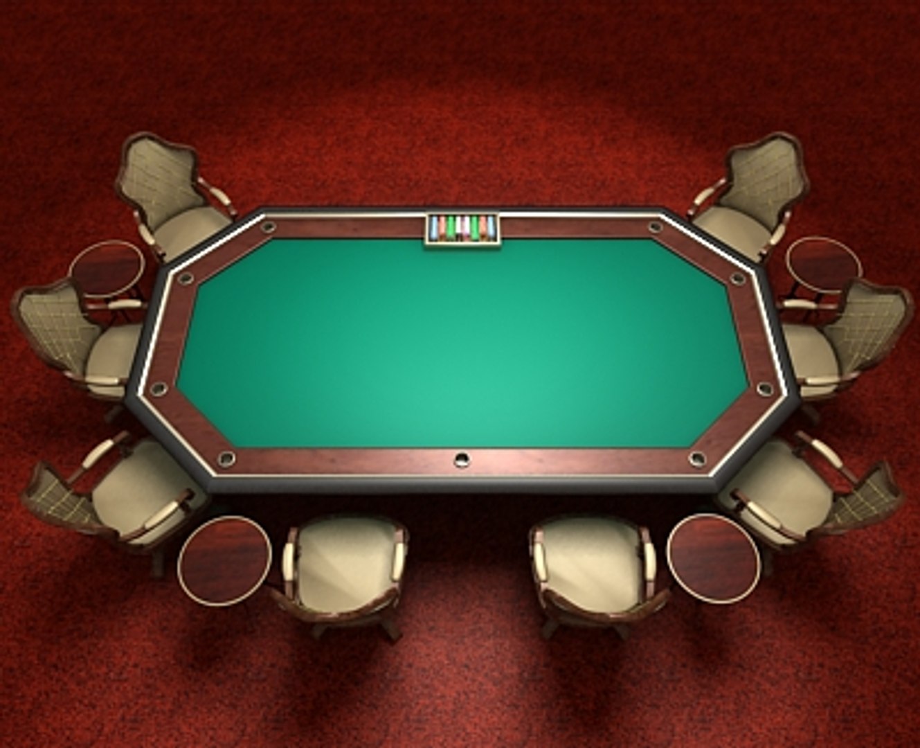 Poker Table 3d Model